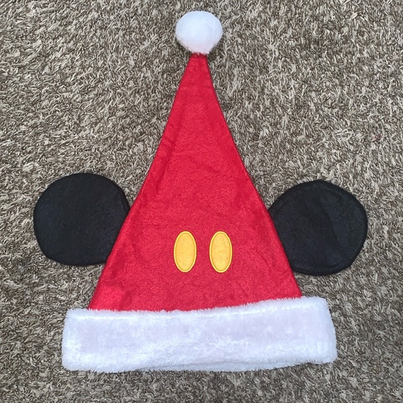 Disney | Accessories | Disney Mickey Mouse Santa Hat Fits Adult Head ...
